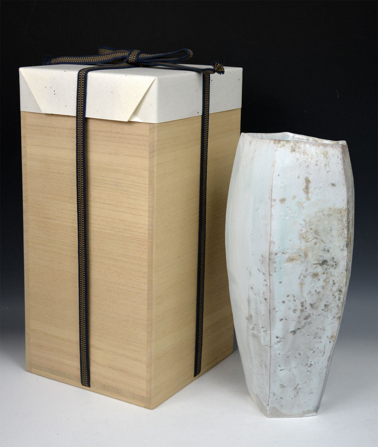 TABUCHI Taro – 5 – Sided Vase with Tomobako – The Ren Brown Collection ...