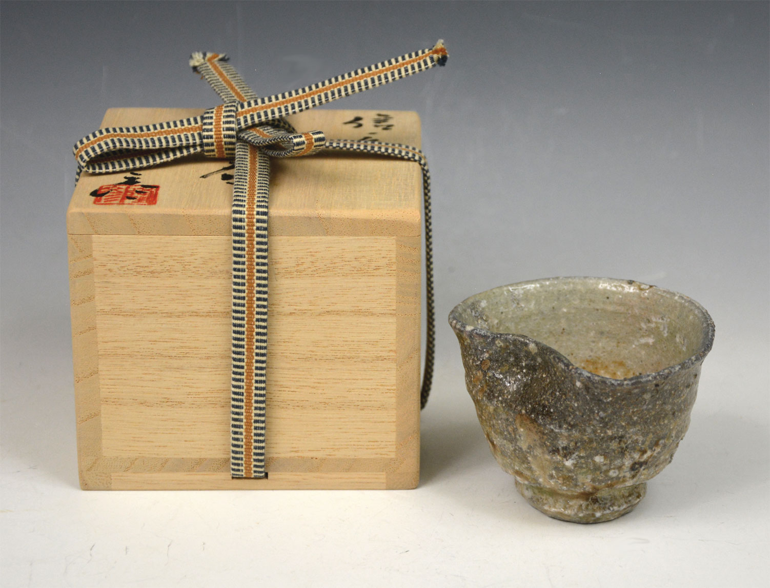 KATO – Shigaraki Sake Cup w/tomobako #12 – The Ren Brown Collection Gallery